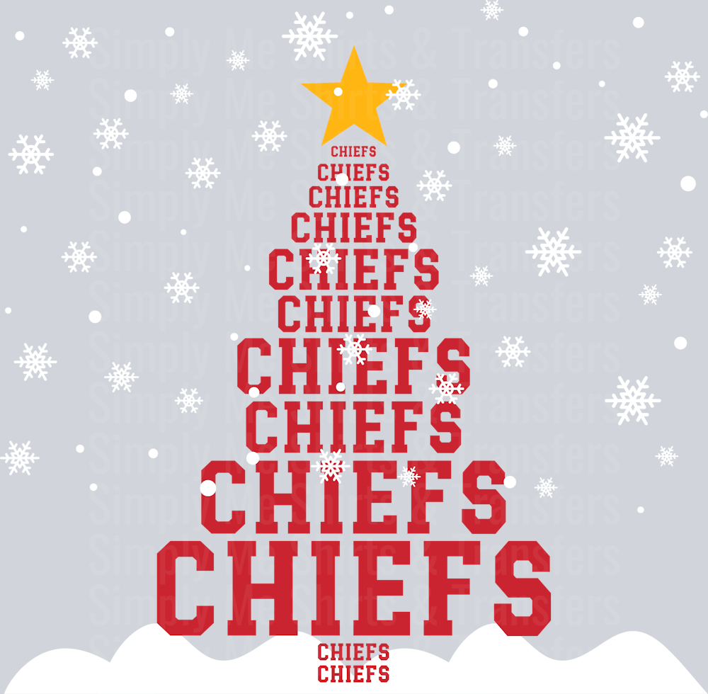 Chiefs Christmas Tree – Simply Me Shirts & Transfers